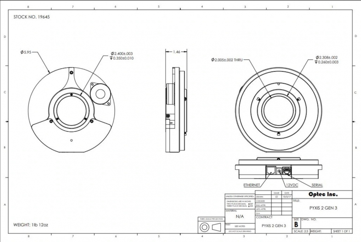 Optec Pyxis 2" GEN 3 Camera Field Rotator |DSP